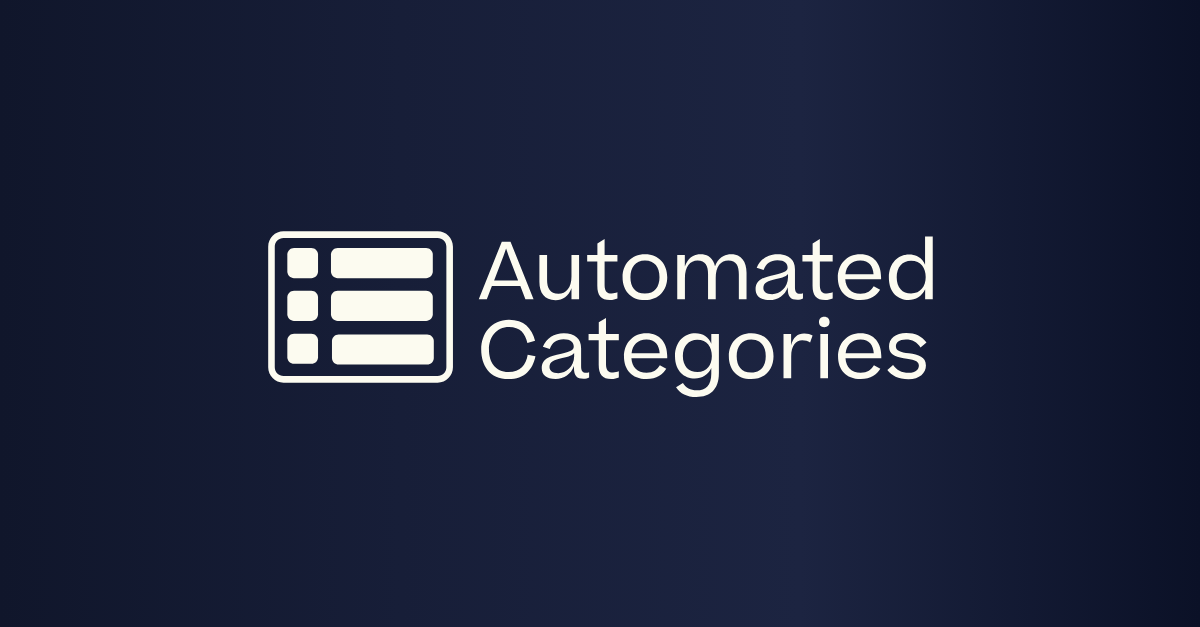 Automated Categories | BigCommerce apps | Hypa